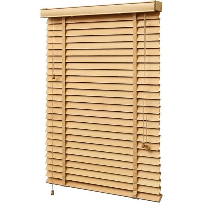Stores En Bois Massif Naturel, Stores De Fenêtre Horizontaux Intérieurs ...