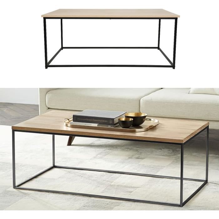 Table Basse Scandinave, Table de Salon avec Étagère, Table d’Appoint en ...