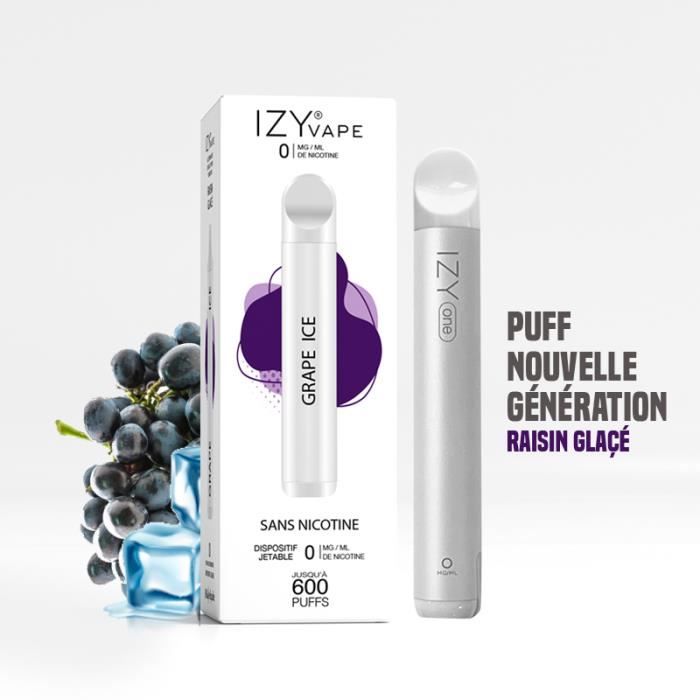 Puff Raisin Glacé - 600 puffs - 0 mg nicotine - cette puff est meilleur ...