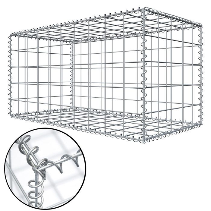 Niederberg Metall Gabion en pierre 100x50x50 MW 10x10 Cage métallique ...
