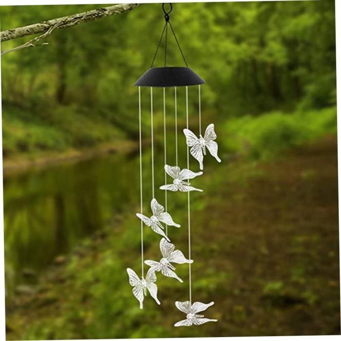 Carillon solaire papillon LED pour jardin et terrasse - N1883 ...