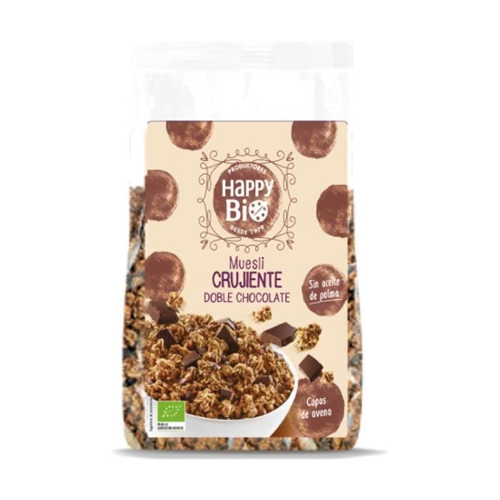 HAPPY BIO - Muesli croustillant au chocolat noir 375 g - Cdiscount Au ...