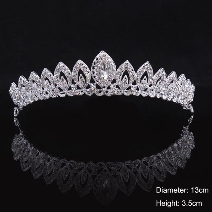 UN - Bandeau couronne diadème de mariée en cristal, ornements de ...