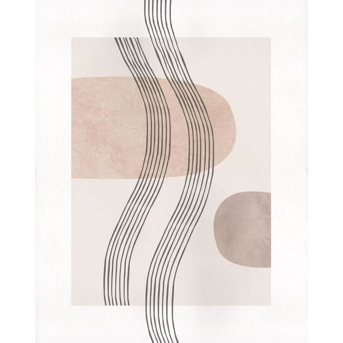Tableau Mural Line Art Waves - Dimensions : 40 X 50 Cm[n2387 ...