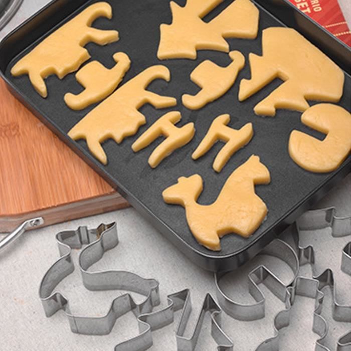 SED 18pcs moule à biscuits stéréo 3D en acier inoxydable de Noël gâteau ...