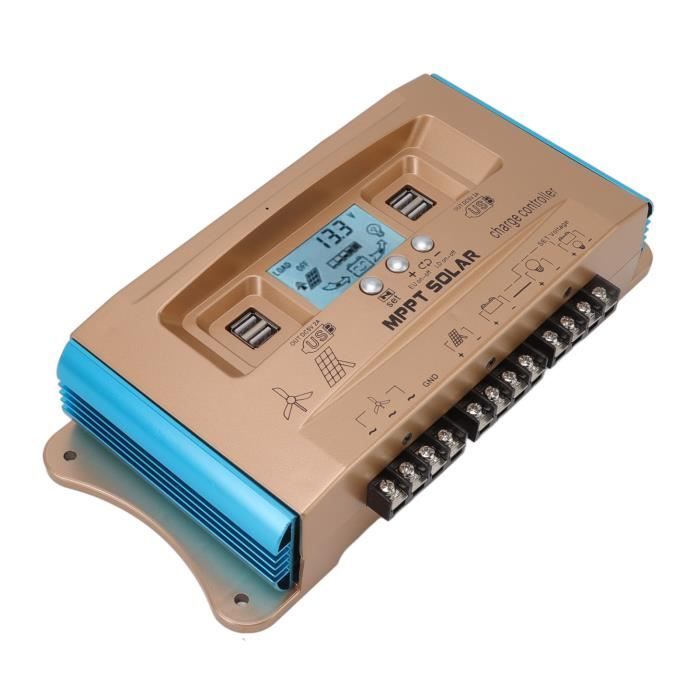 GOTOTOP contrôleur solaire éolien Contrôleur solaire d'énergie éolienne 12V 24V 36V 48V 60V MPPT ...