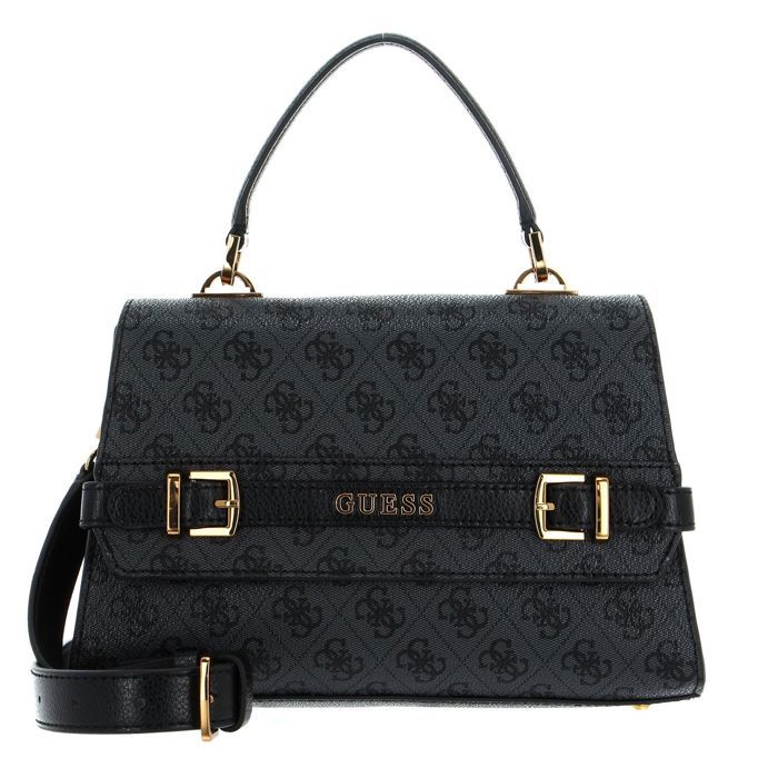 GUESS Sac à épaule bandoulière gris foncé noir pour femme - Sestri Logo ...