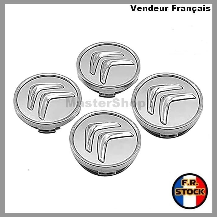 Cache moyeu x4 gris Citroën 60mm centre de roues MS47 FR - Cdiscount Auto