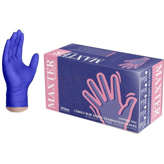 GANTS - Gants d'Examination en Nitrile - Non Poudrés - Bleu - BLEU - L - Cdiscount Auto