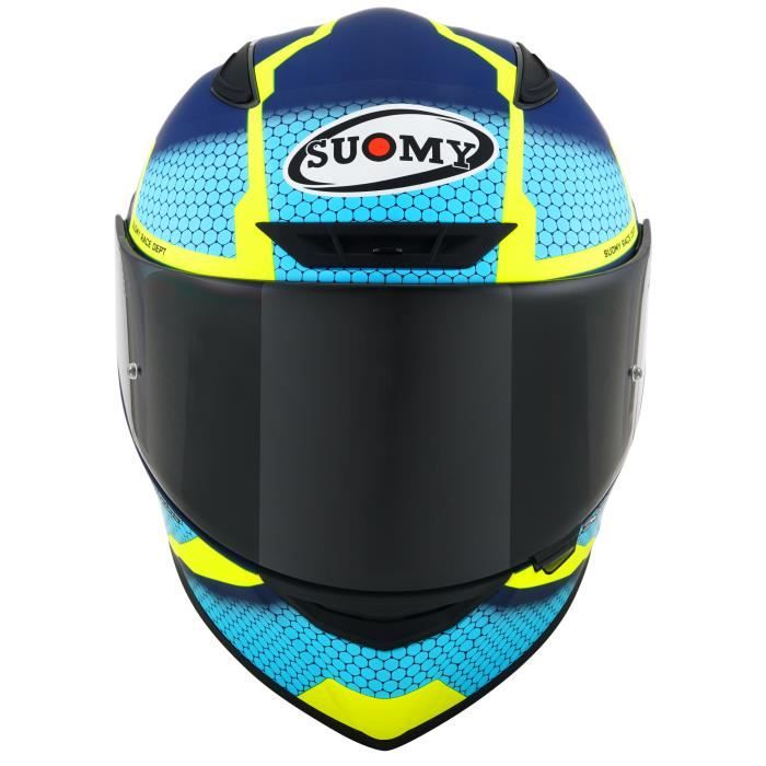 Casque intégral Suomy Track-1 - reaction matt blue/yellow - XL (61/62 ...