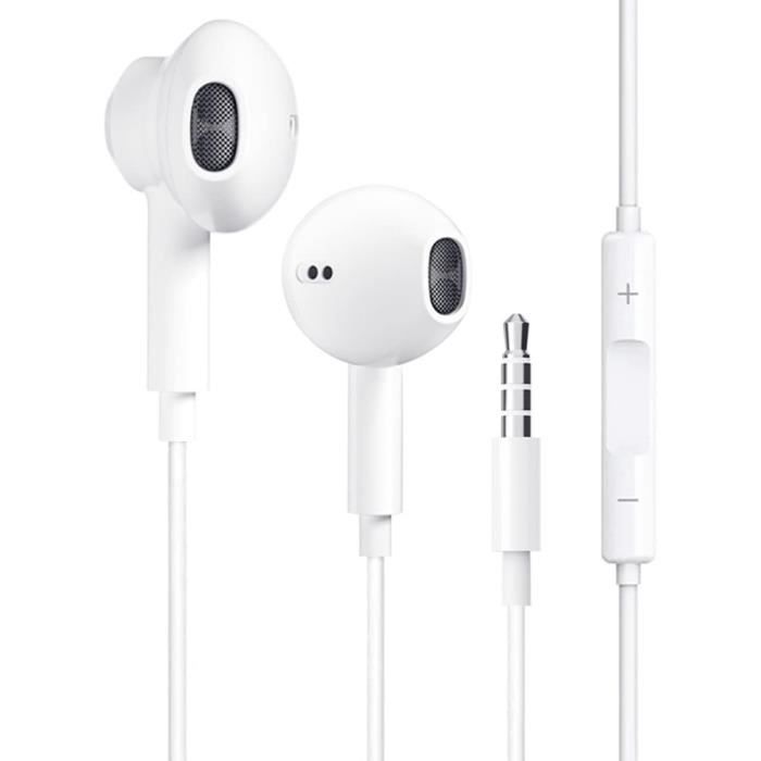 Écouteurs, Ecouteurs Filaire Avec Microphone Et Contrôle Du Volume ...