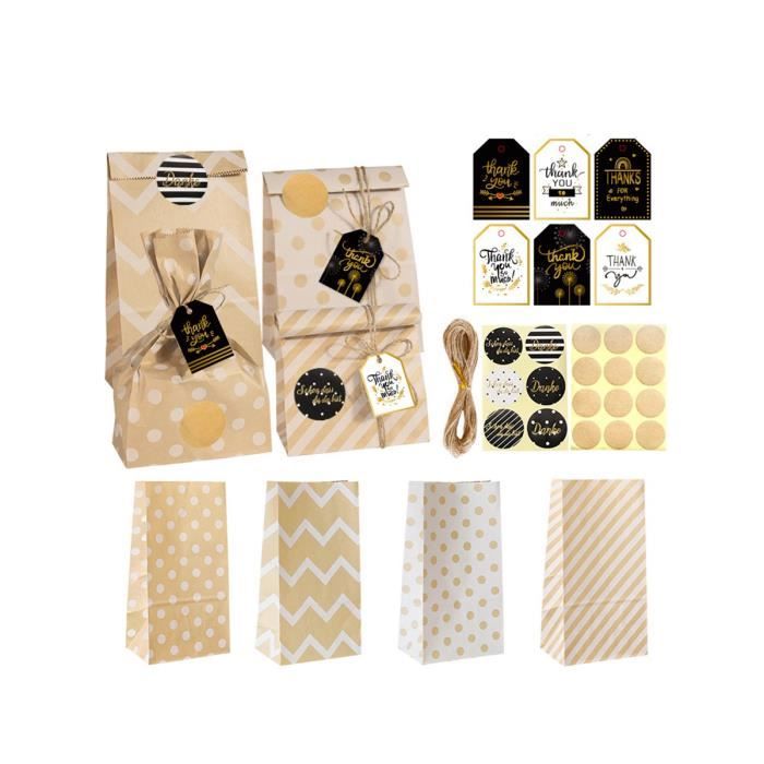 24 Pack Sack Pouch Mini Dot Kraft en Papier Invitation de FêTe de ...