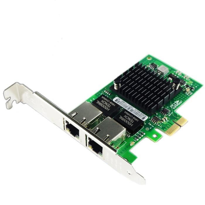 I350AM2 Puce PCI-E X1 RJ45 Bureau Double Port Gigabit Ethernet Lan 10 ...