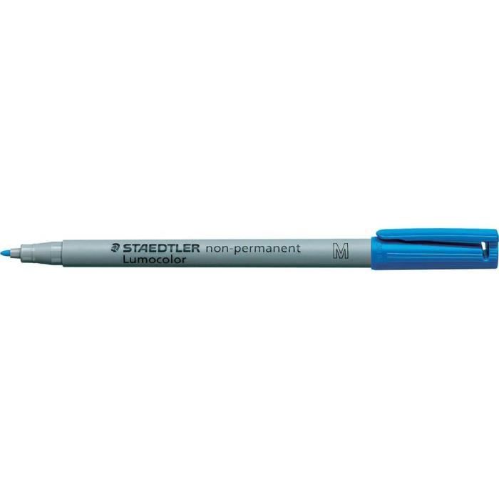 Feutre non-permanent Lumocolor (m) bleu - STAEDTLER - Effaçable - 1 mm ...