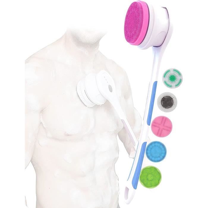 Brosse De Bain Électrique 5 En 1, Brosse De Douche En Silicone Pour Le ...