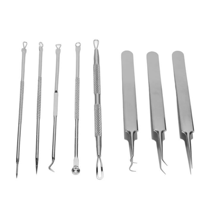 Vvikizy Kit d'extraction d'acné Kit d'extraction d'outils d'acné, 8 ...