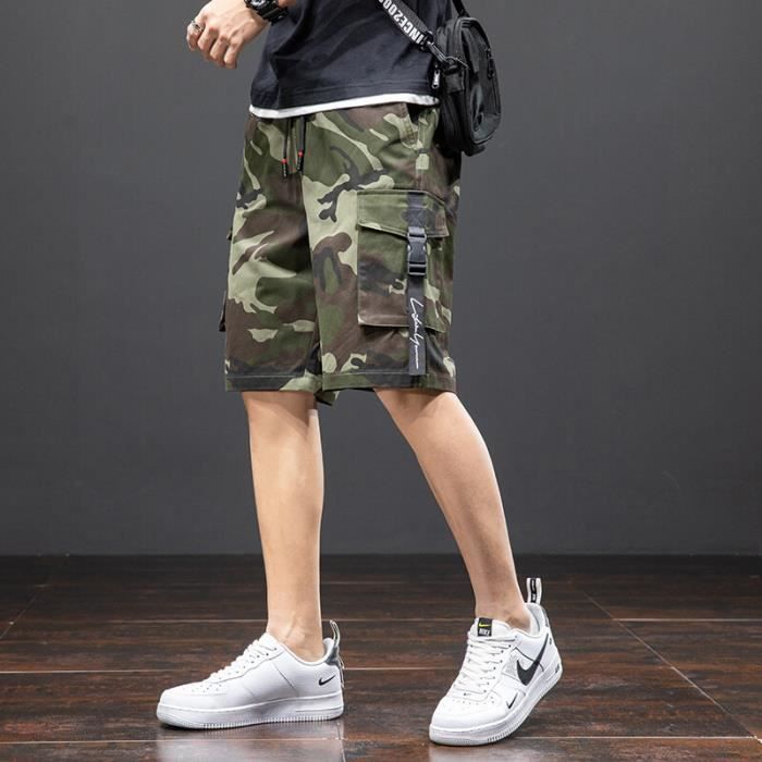 Short,Short Cargo grande taille pour homme, Streetwear, multi-poches ...