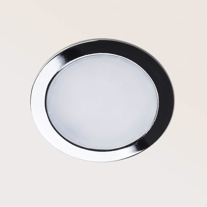 1 x Spot encastré LED GIULIA 12V 3W blanc chaud - 2700K - 65 x 12 mm ...