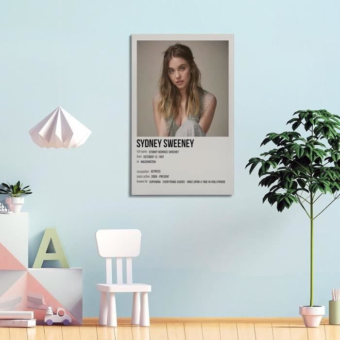 Sydney Sweeney Art Toile Sexy Poster Art Salon Chambre Poster Peinture ...