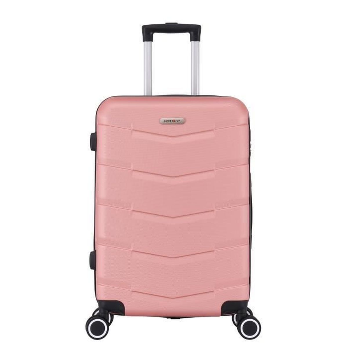 Valise Grande Taille 4 Roues 75cm ABS Rigide - Wall - TROLLEY ADC (Rose ...