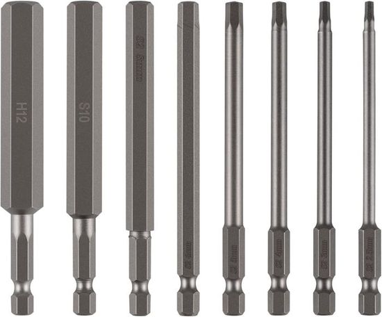 8Pcs Embout Allen Large 100Mm 2,5-12Mm Hex, Embout De Vissage 6 Pans En ...