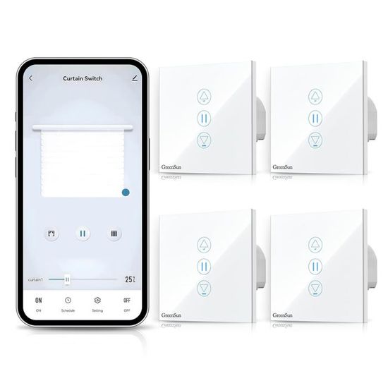 GreenSun Smart Roller Shutter Switch – WiFi Switch Touch Switch for ...