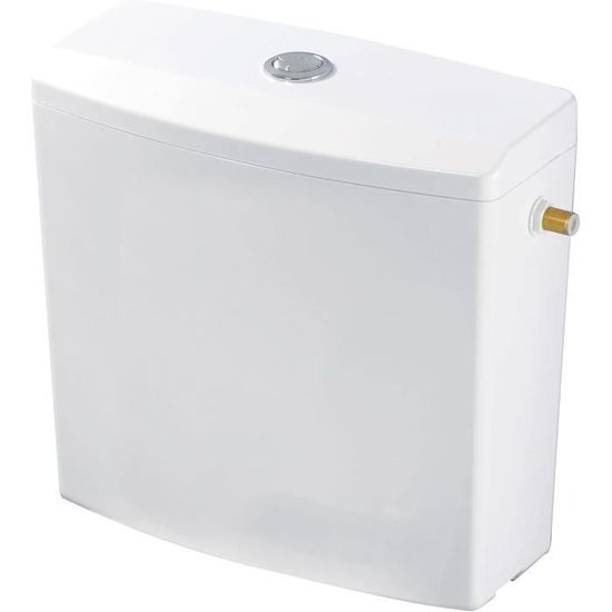 Réservoirs WC - Clean Bas Apparent Blanc - Double chasse 3/6L ...