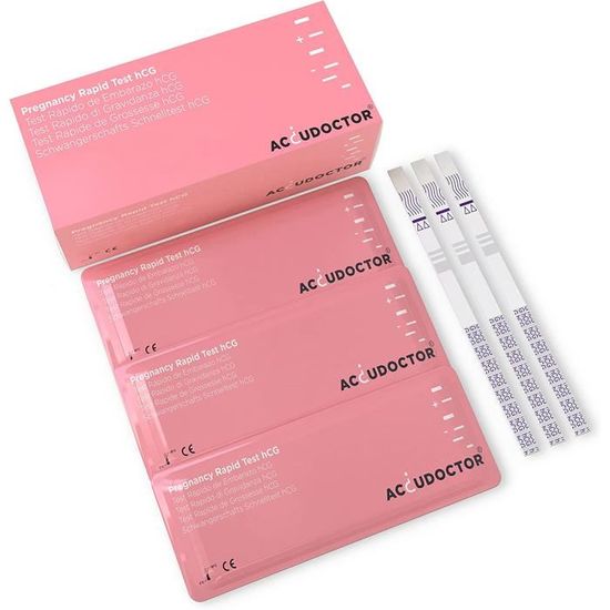 Tests De Grossesse - Accudoctor Test Précoce 10 Ui 10ui Lot Grossesse ...