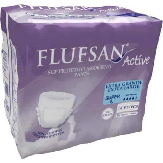 FLUFSAN Culottes absorbantes extra-large pour incontinence nuit x14 ... FLUFSAN Culottes absorbantes extra-large pour incontinence nuit x14 ...