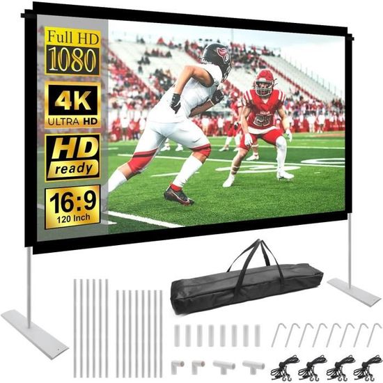 Ecran Videoprojecteur 120 Pouces, Ecran De Projection Devant Et ...