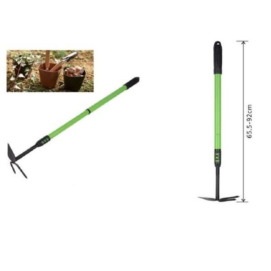 Punta Rake avec Bident Extensible Handle Garden Tool 65.5-92cm 90074 ...