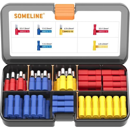 Cosses Electriques A Sertir, Connecteur Electrique, 6 Types Cosse ...