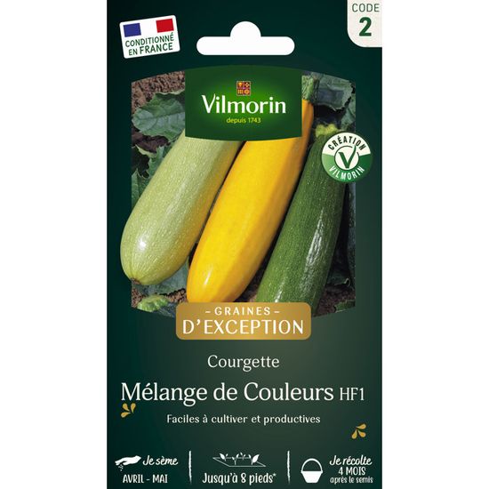 VILMORIN Mélange graines de Courgette différentes couleurs - Cdiscount ...