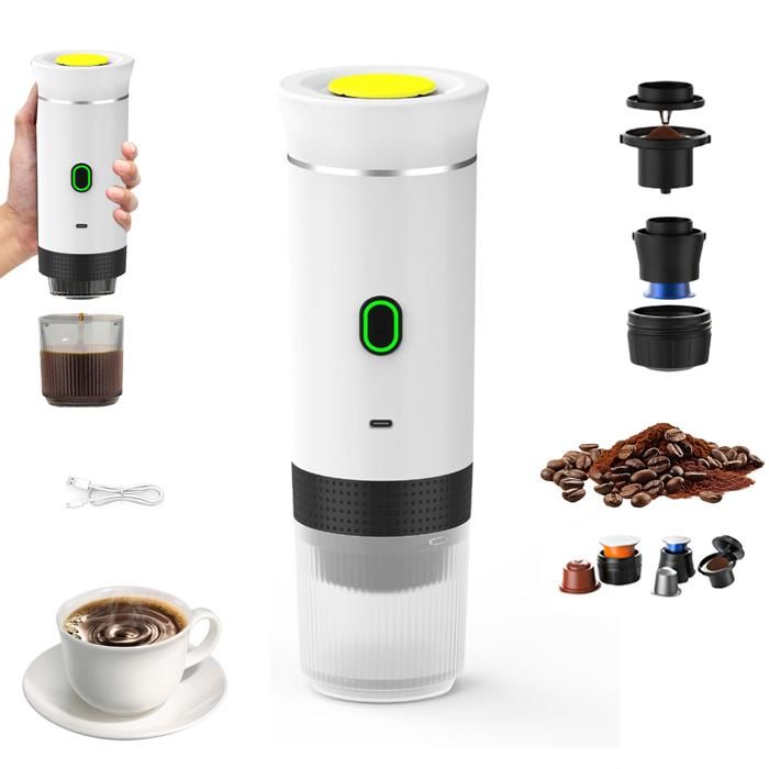 Machine à café à capsules portable, machine à café 3 en 1 12V, petite capsule, grande capsule ...