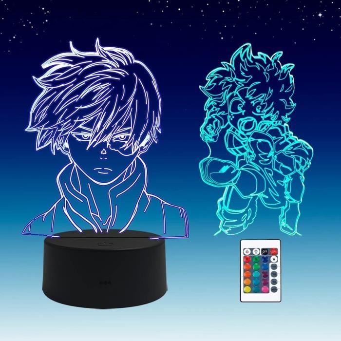 2 En 1,My Hero Academia,Todoroki Shoto,Midoriya Izuku, Lampe Animée ...