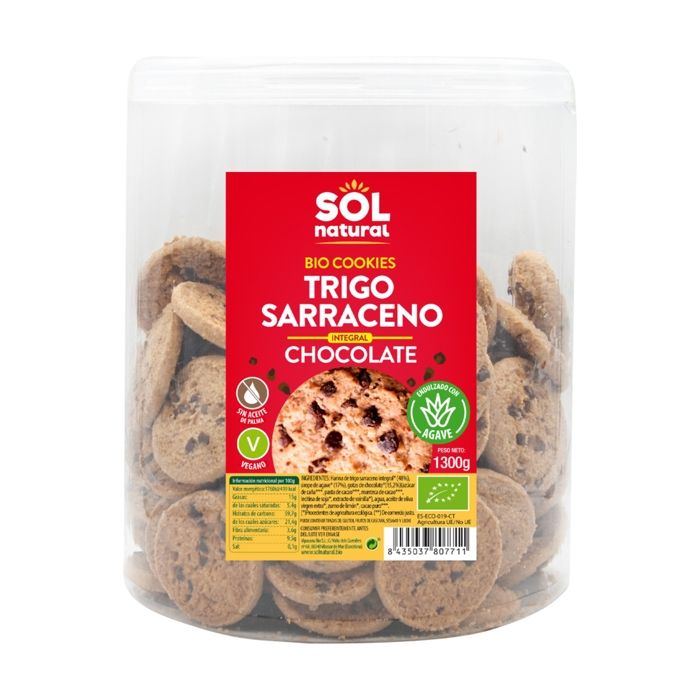 SOL NATURAL - Biscuits bio au sarrasin et au chocolat 1,3 kg ...