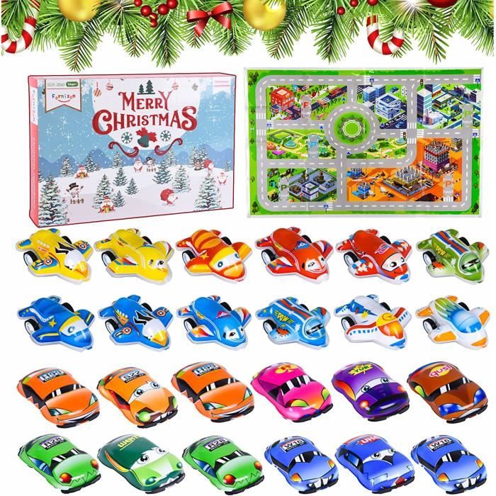Calen ier de L'Avent 2021 Enfant Cadeau de Noël Jouet de Voitures avec ...