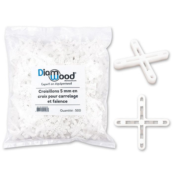 Croisillons - Diamwood - 500 pcs - 5 mm - Plastique - Forme en croix ...