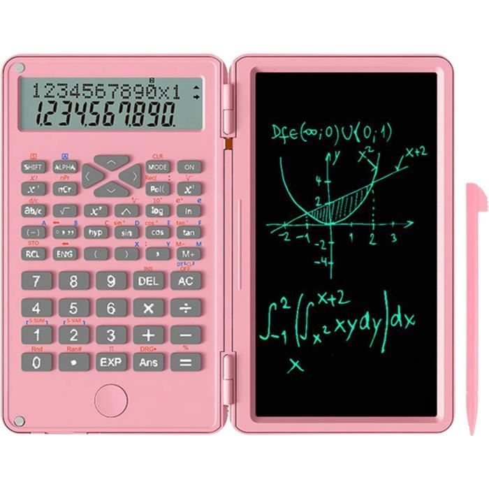 Calculatrice Scientifique 2 En 1 Avec Tablette D'Écriture, Calculatrice ...