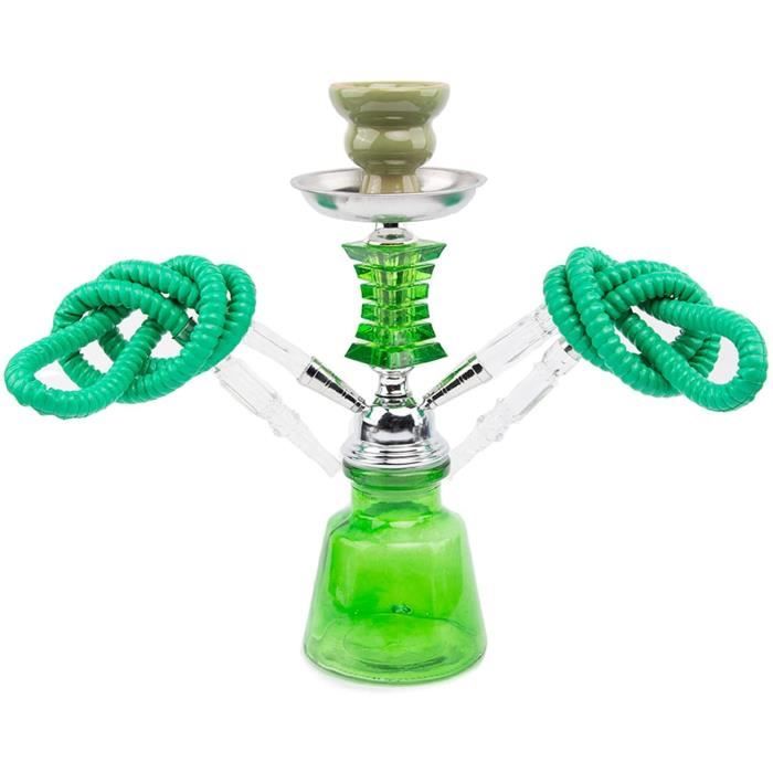 2 Tuyaux Hookah Combo Ensemble Kit Shisha avec Vase Bol en Cramique ...