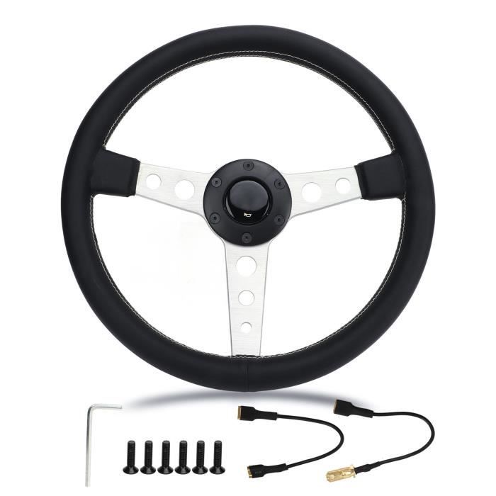 Dilwe Volant de course Volant, Cadre argenté de 35,6 Cm Volant ...