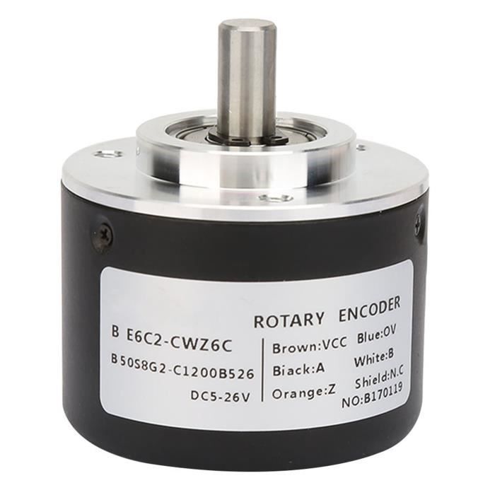 Dilwe Encodeur incrémental E6C2-CWZ6C Encodeur Rotatif Incrémental Encodeur Polyvalent Diamètre ...