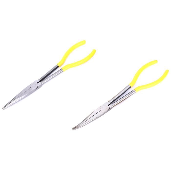 Pince à bec long EJ.LIFE - Lot de 2 - Acier au carbone - Poignée ...