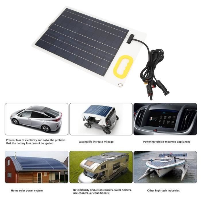 Kit solaire pour camping-car Kit de panneau solaire chargeur de batterie solaire polysilicium ...