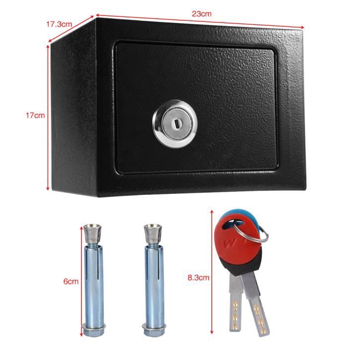 Coffre-fort à Clé Coffre-fort à Poser en Acier Robuste Durable Coffre ...