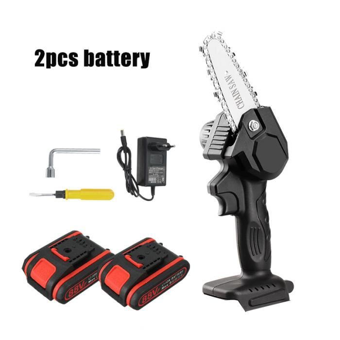 Scie à bois électrique portable ,2 batteries ,tronçonneuse électrique à ...