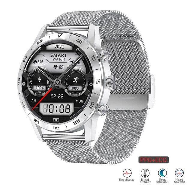 RUMOCOVO® Montre connectée ECG pour hommes, étanche IP68, prise en charge de la recharge sans ...