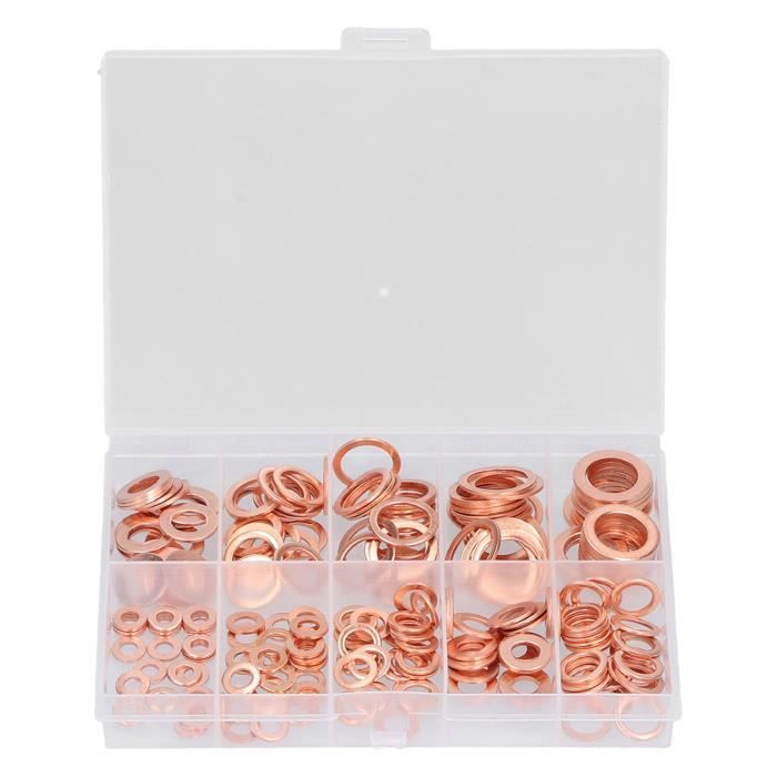 SURENHAP Joint d’étanchéité en cuivre Kit d'assortiment de joints d ...