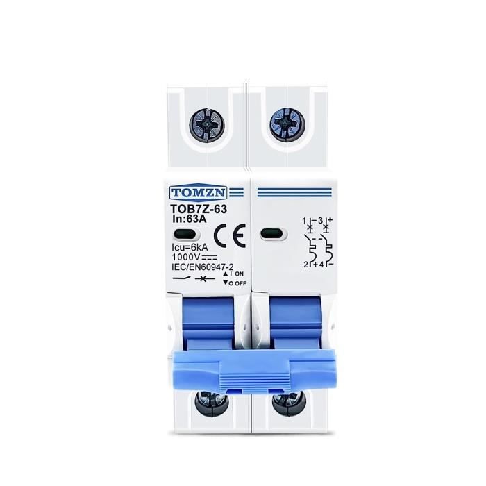 Mini Disjoncteur Solaire 2P Dc Mcb 1000V 3A 6A 10A 16A 20A 25A 32A 40A 50A 63A Dc Mcb For ...