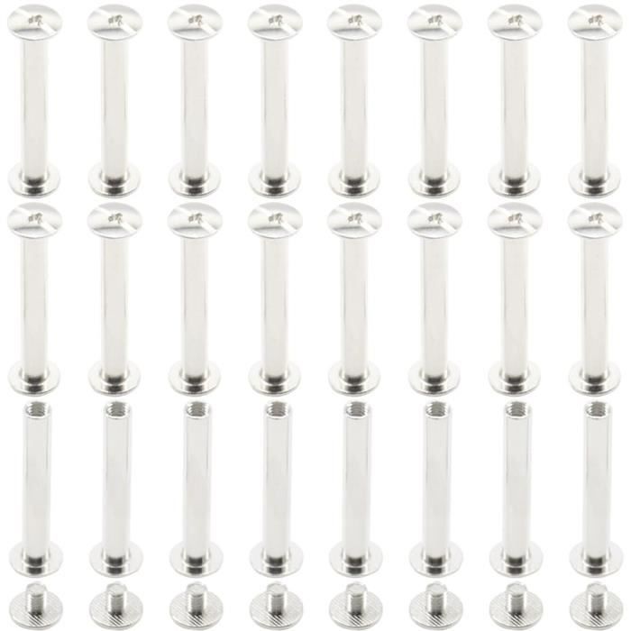 Lot De 50 Vis Pour Reliure M5 X 35 Mm Vis Chicago Vis À Tête Plate ...